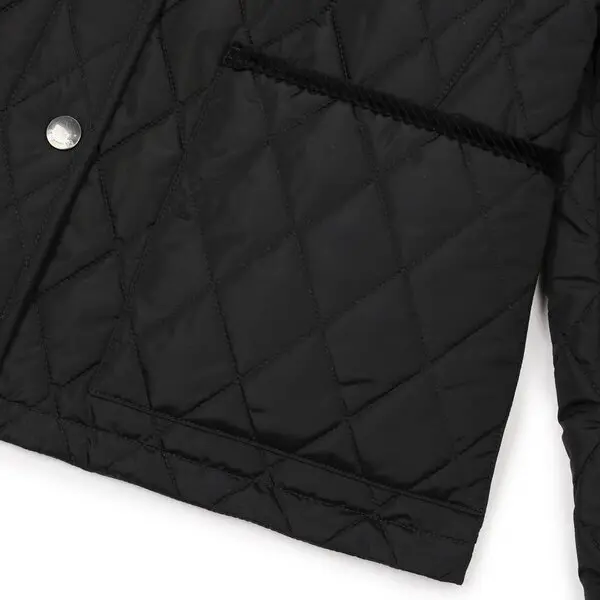 Burberry Quilted Long Sleeve Jacket With Check Lining