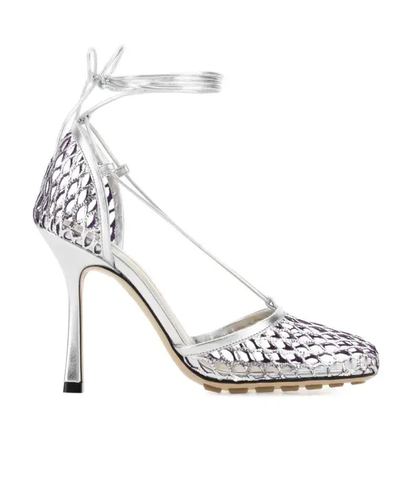 Bottega Veneta Stretched Lace-up Sandals - White