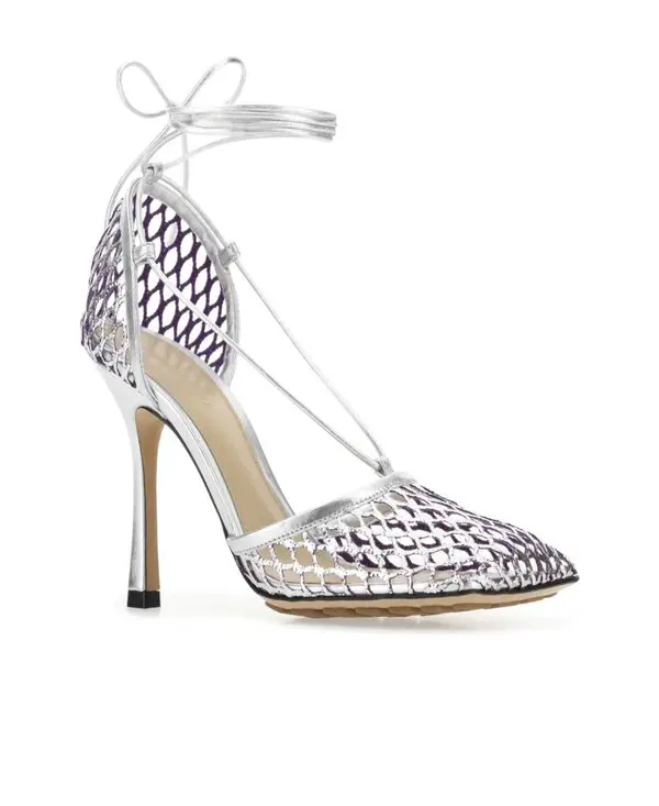 Bottega Veneta Stretched Lace-up Sandals - White