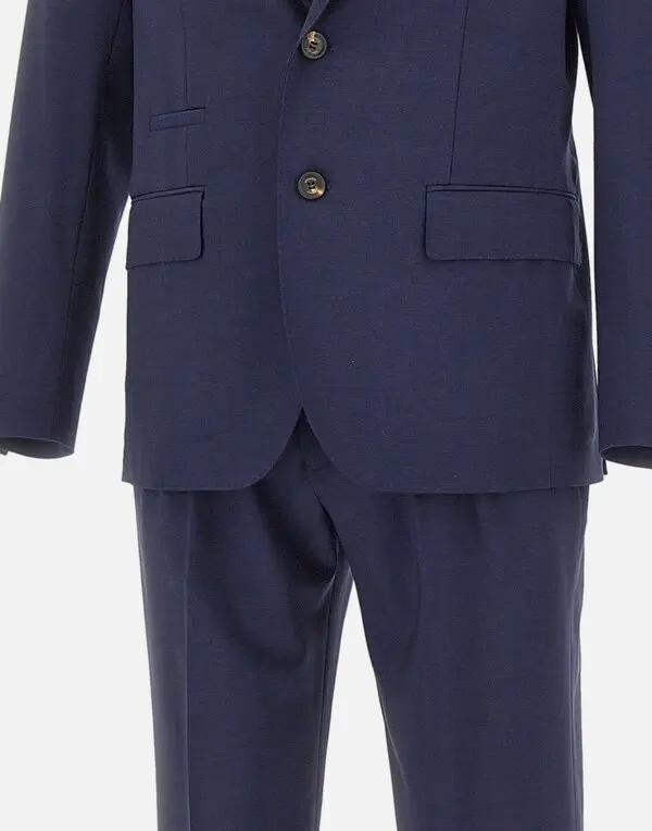 Eleventy Slim Fit Single-breasted Suit - Dark Blue