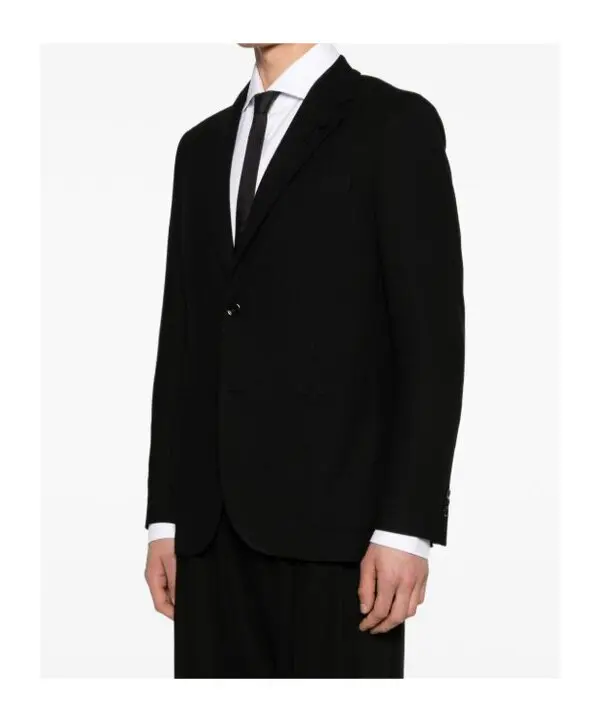 LARDINI Logo-pin Blazer - Black