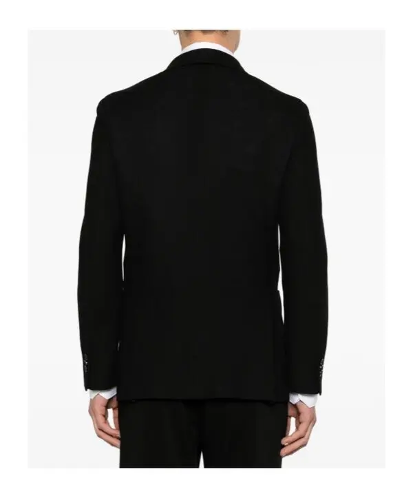 LARDINI Logo-pin Blazer - Black