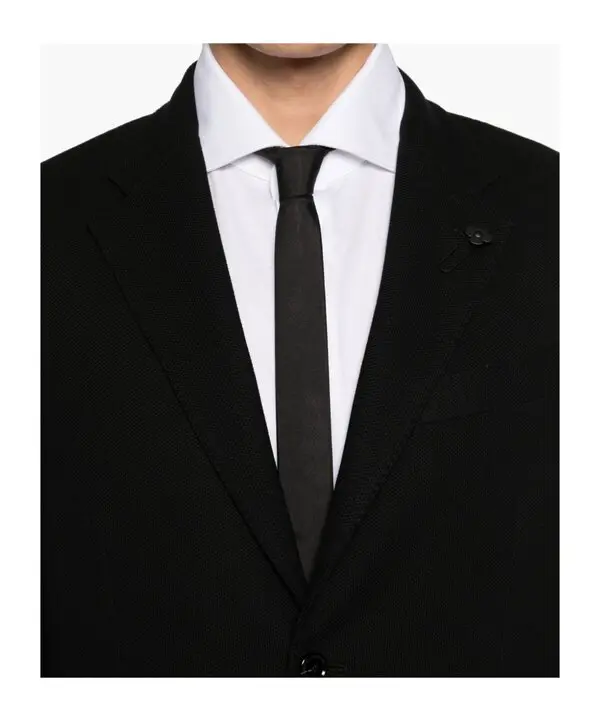 LARDINI Logo-pin Blazer - Black