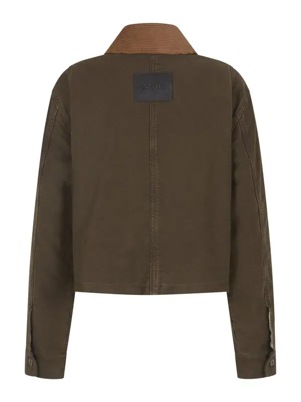 Loewe Zip-up Corduroy Collar Jacket