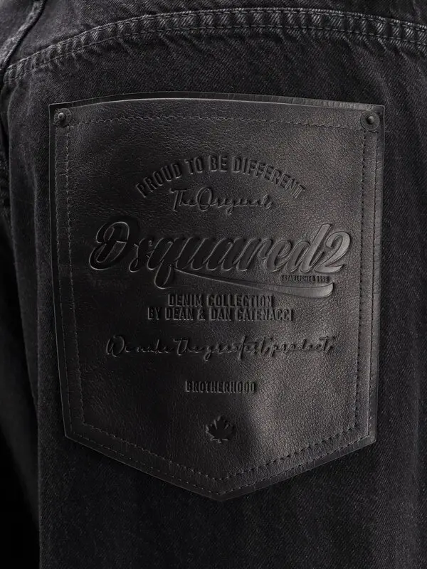Dsquared2 Logo Patch Loose Fit Jeans - Black