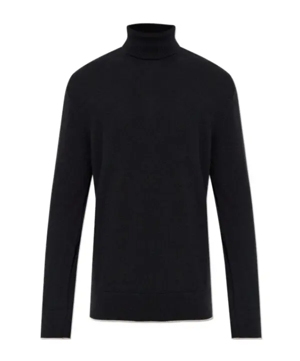 Eleventy High Collar Ribbed Knit Sweater - Turtleneck Sweater
