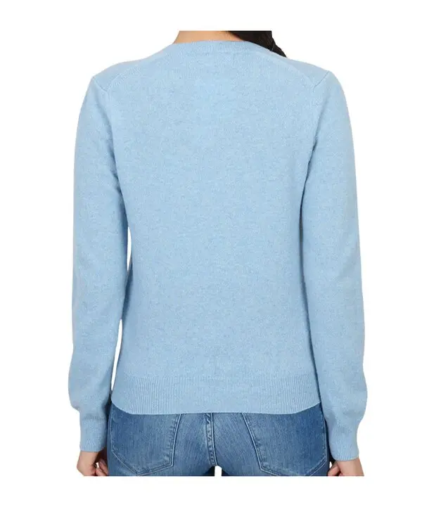 Comme Des Garçons V-neck Long-sleeved Sweater - Blue