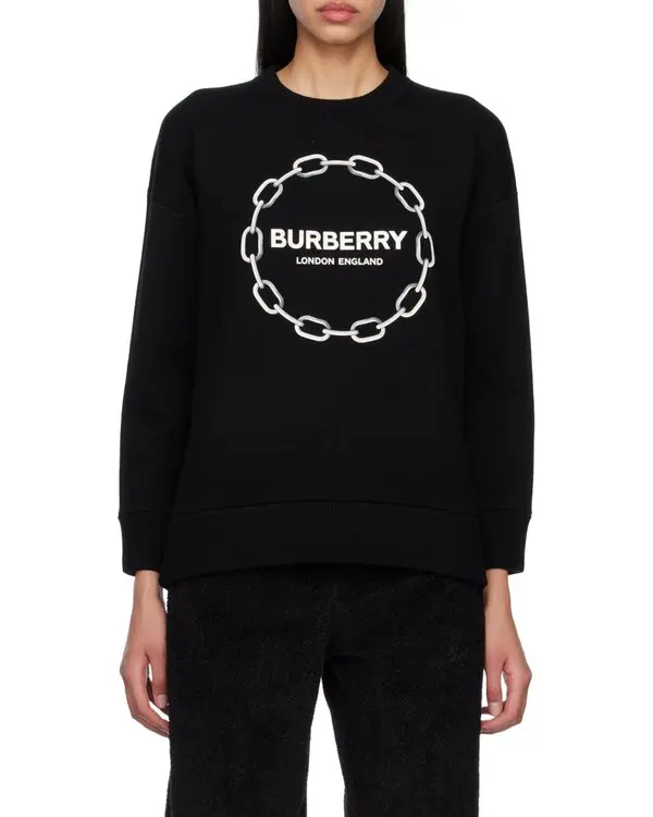 Burberry Logo Print Crewneck Sweatshirt