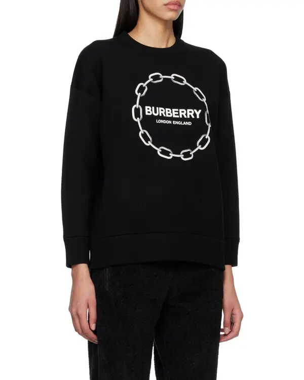 Burberry Logo Print Crewneck Sweatshirt