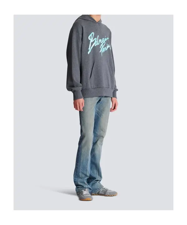 Balmain Printed Logo Hoodie