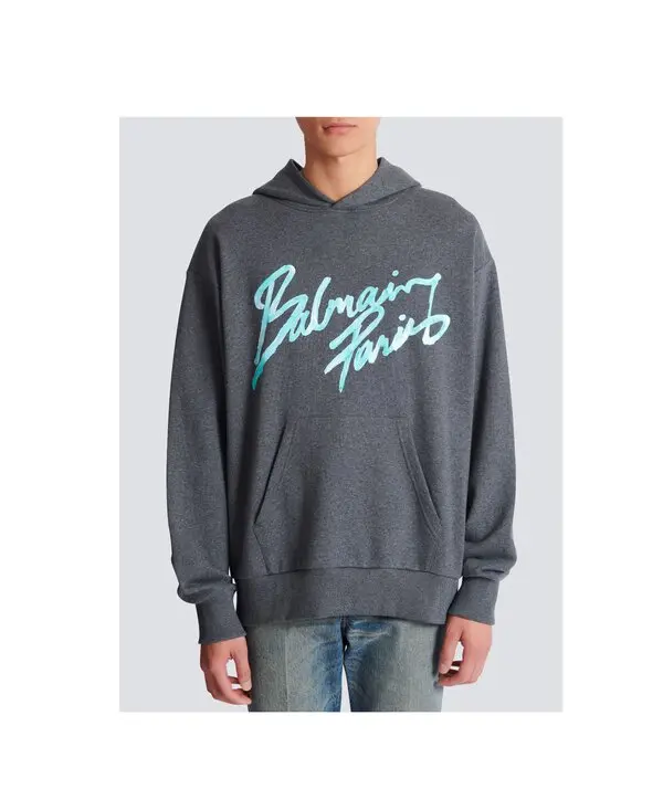 Balmain Printed Logo Hoodie