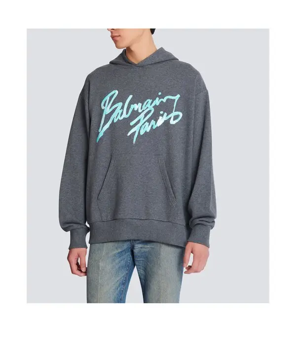 Balmain Printed Logo Hoodie