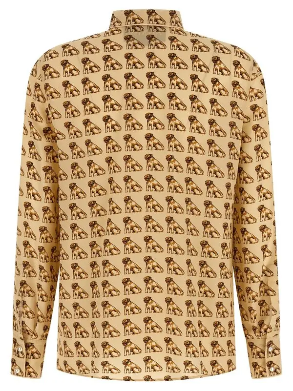 Valentino Garavani Long Sleeve Shirt With Graphic Detail - Nude