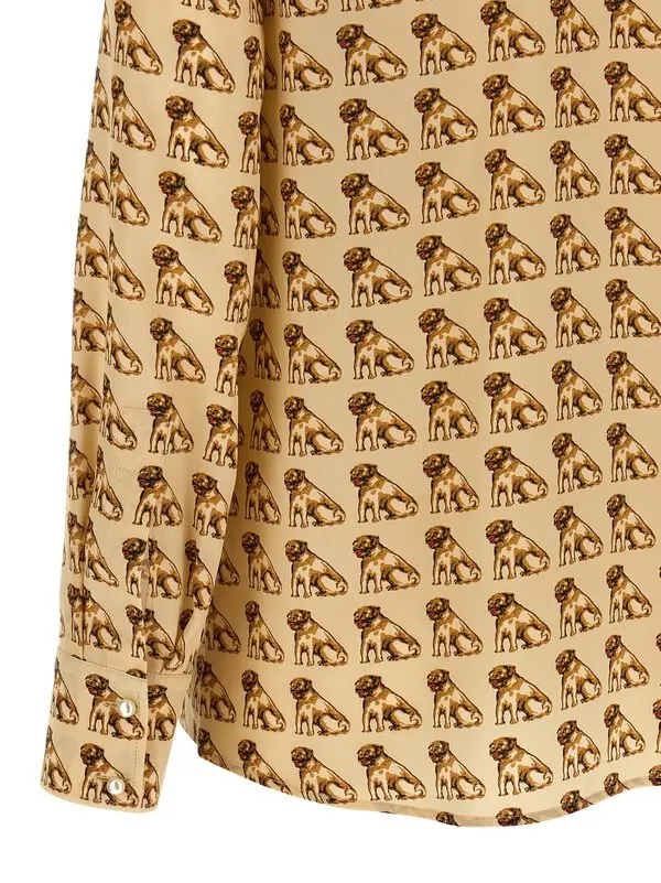 Valentino Garavani Long Sleeve Shirt With Graphic Detail - Nude