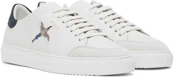 Axel Arigato Leather Bird Embroidered Lace-up Low-top Sneakers - White