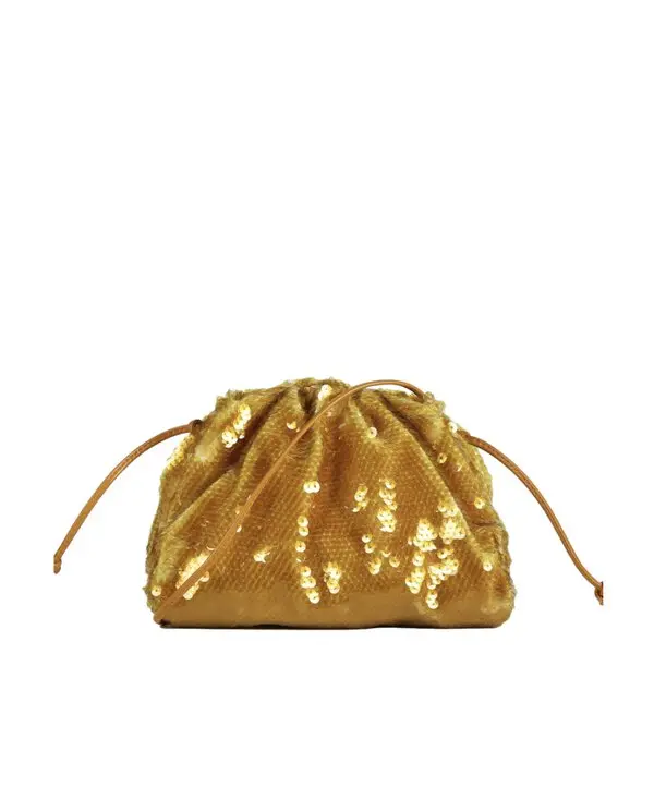 Bottega Veneta Sequin Embellished Ruched Crossbody Bag