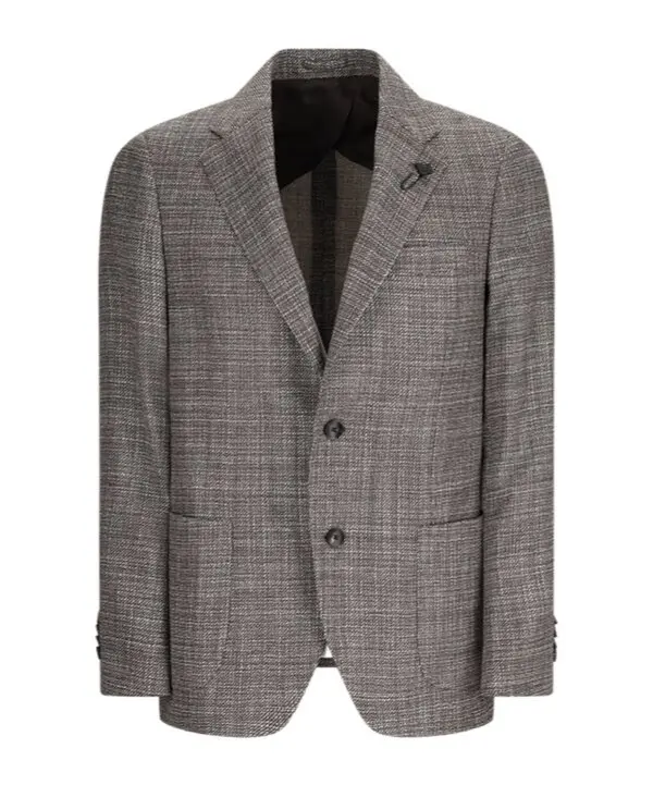 LARDINI Patch-pocket Blazer - Gray