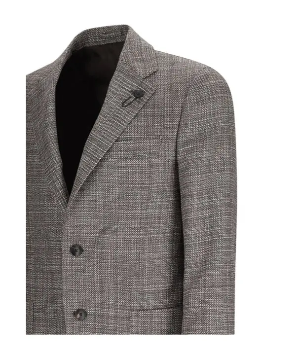 LARDINI Patch-pocket Blazer - Gray