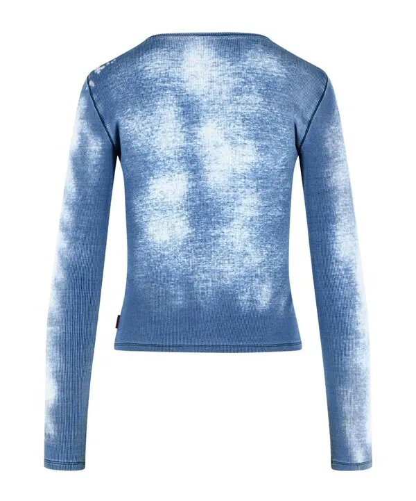 DIESEL® Gabriel Washed Ribbed T-shirt - Light Blue