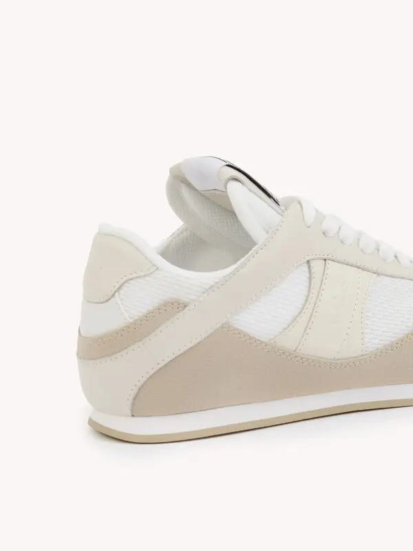 Chloé Kick Lace-up Sneakers With Embossed Logo - Nude