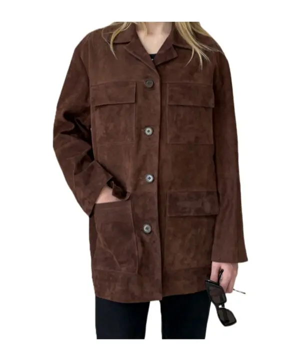 ARMA Long-sleeved Casual Jacket With Button Closure And Multiple Pockets - Brown