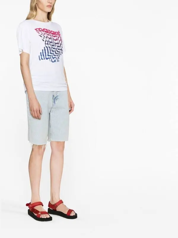 Isabel Marant Étoile Logo Printed Crewneck T-shirt