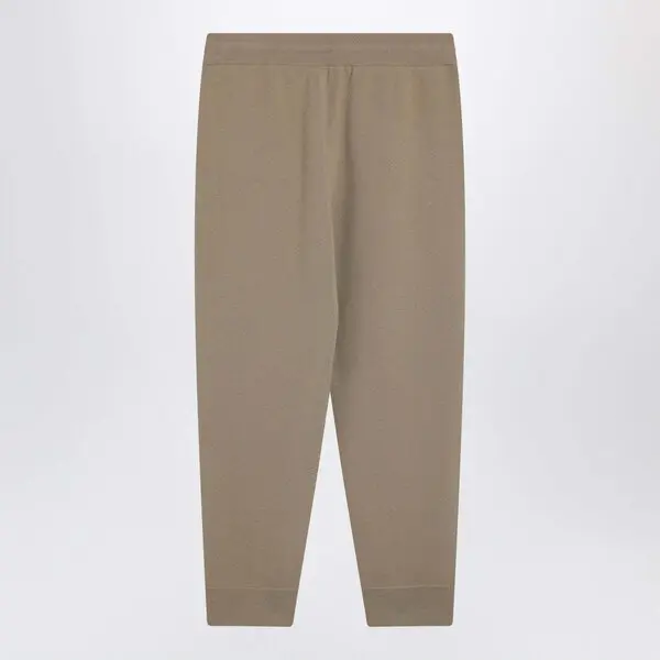 Burberry Knitted Cashmere Blend Jogging Pants With Equestrian Knight Design