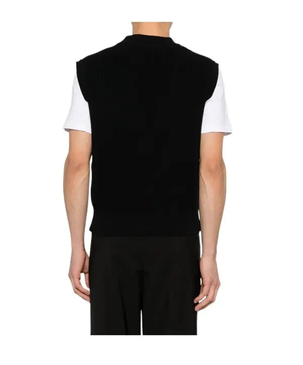LARDINI Buttoned V-neck Sleeveless Cardigan