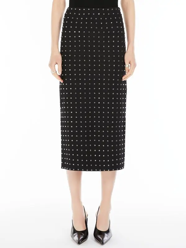 Sportmax All-over Embellished Midi Skirt