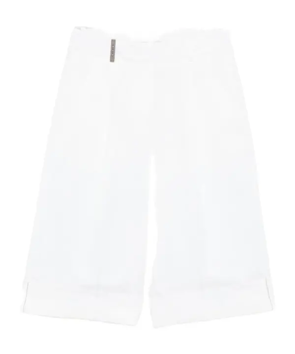 Peserico Cuffed Tailored Shorts - White