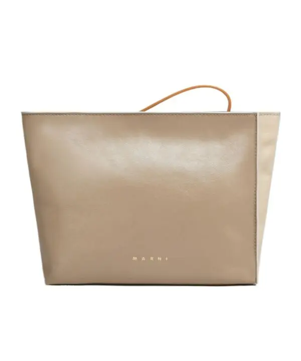 Marni Clutch With Leather Ring And Logo