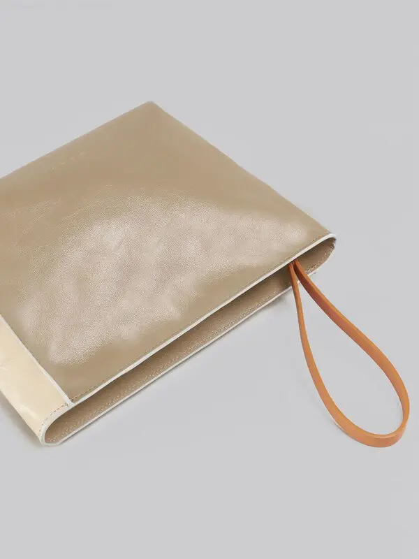 Marni Clutch With Leather Ring And Logo