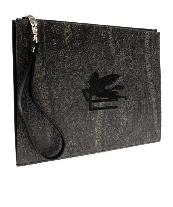 Etro Pegaso Embroidered Pouch Bag