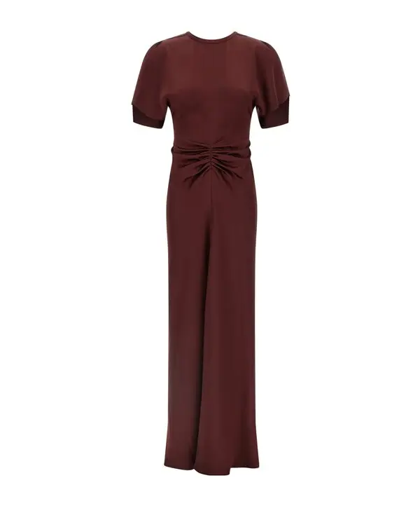 Victoria Beckham Isabella Satin Maxi Dress - Bordeaux