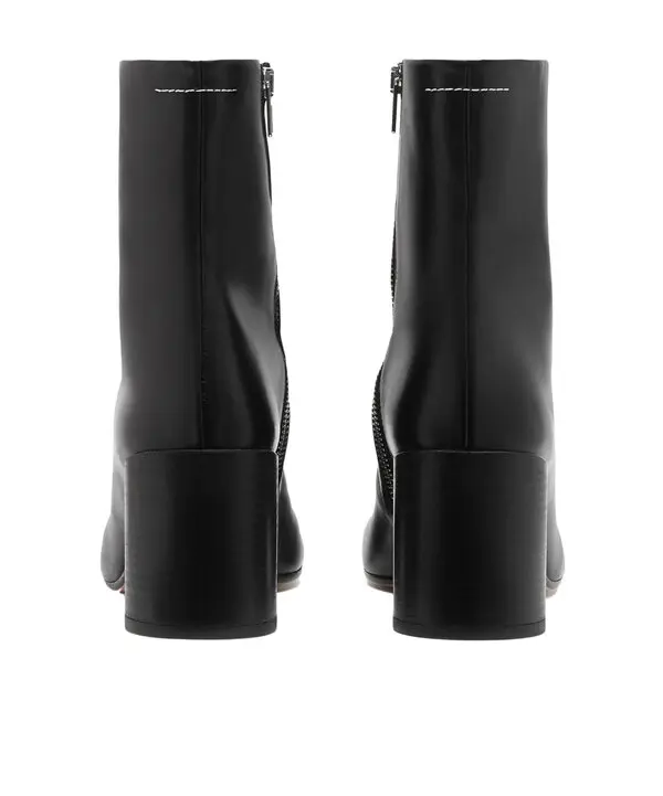 MAISON MARGIELA Tabi Toe Heeled Ankle Boots - Black