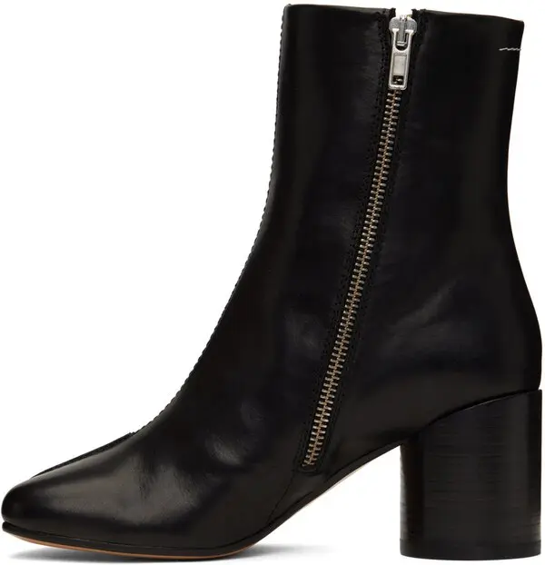 MAISON MARGIELA Tabi Toe Heeled Ankle Boots - Black