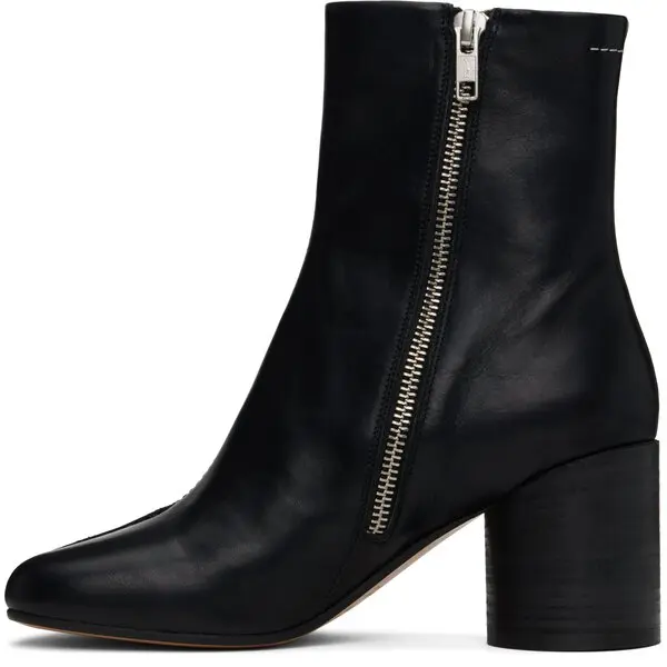 MAISON MARGIELA Tabi Toe Heeled Ankle Boots - Black