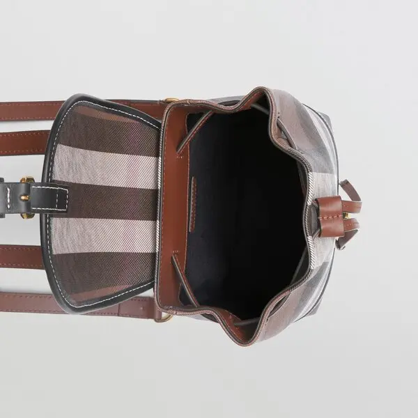 Burberry Check Printed Micro Backpack - Multicolor
