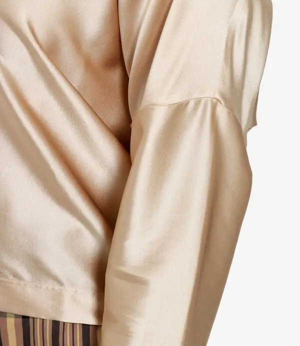 SEMICOUTURE V-neck Long Sleeve Knitwear With Wool Trim