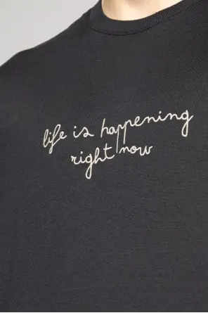 Eleventy Slogan-embroidery T-shirt