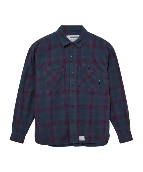NEIGHBORHOOD Savage Tartan-check Shirt - Navy Blue