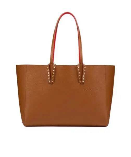CHRISTIAN LOUBOUTIN Cabata Stud Small Tote Bag - Brown