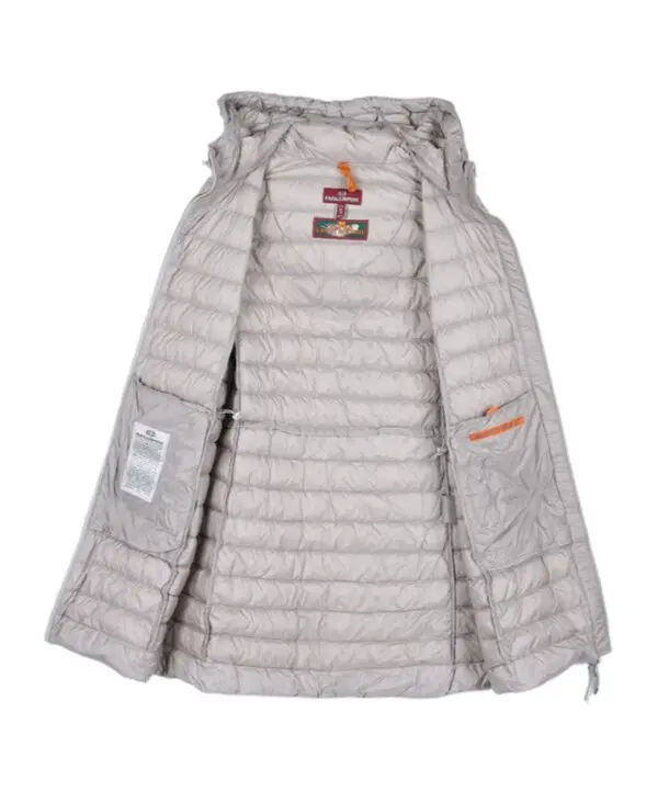 PARAJUMPERS Hooded Down Jacket With Logo And Zip Closure - White