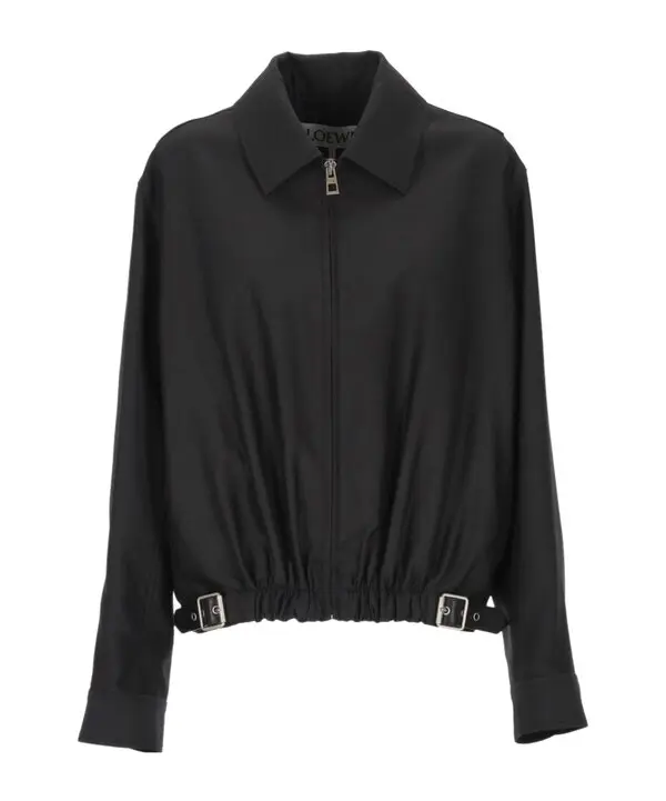 Loewe Belted Zip-up Jacket - Black