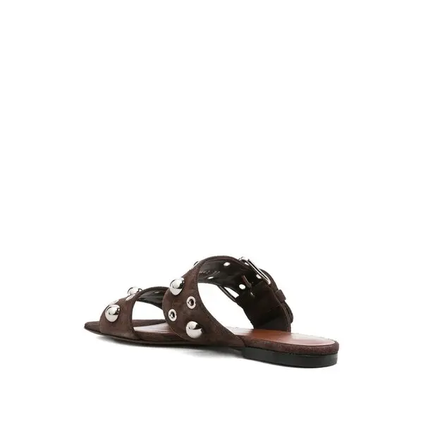 Valentino Garavani Nellecôte Buckled Slide Sandals - Black