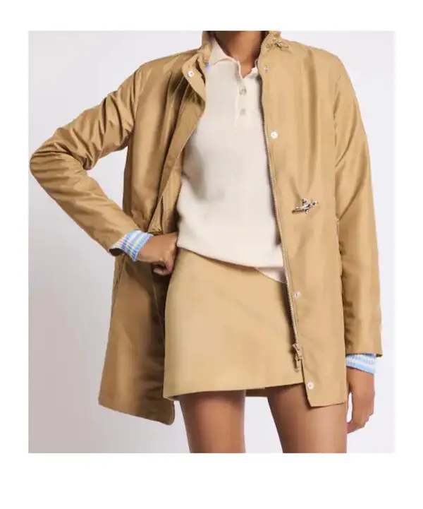 FAY Hook-fastening Waterproof Technical Poplin Jacket - Brown