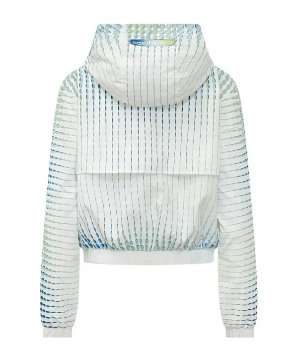 Casablanca Hooded Zip-up Jacket - White