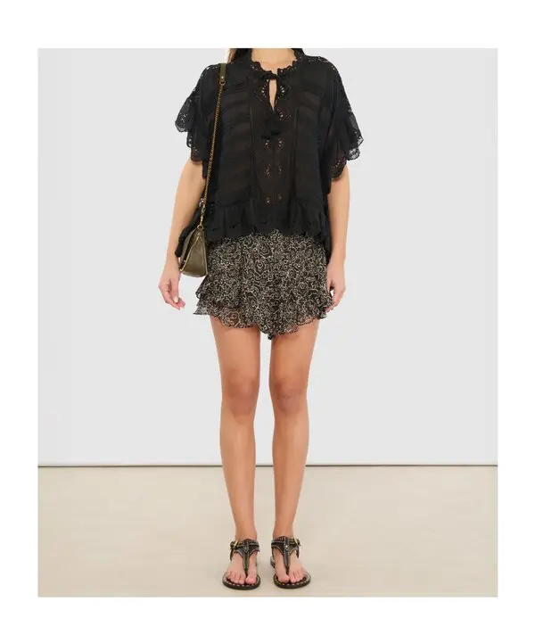 Isabel Marant Étoile Sornel" Printed Ruffled Shorts