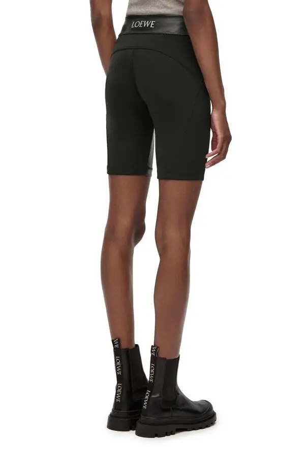Loewe Stretch Cycling Shorts In Nappa Leather