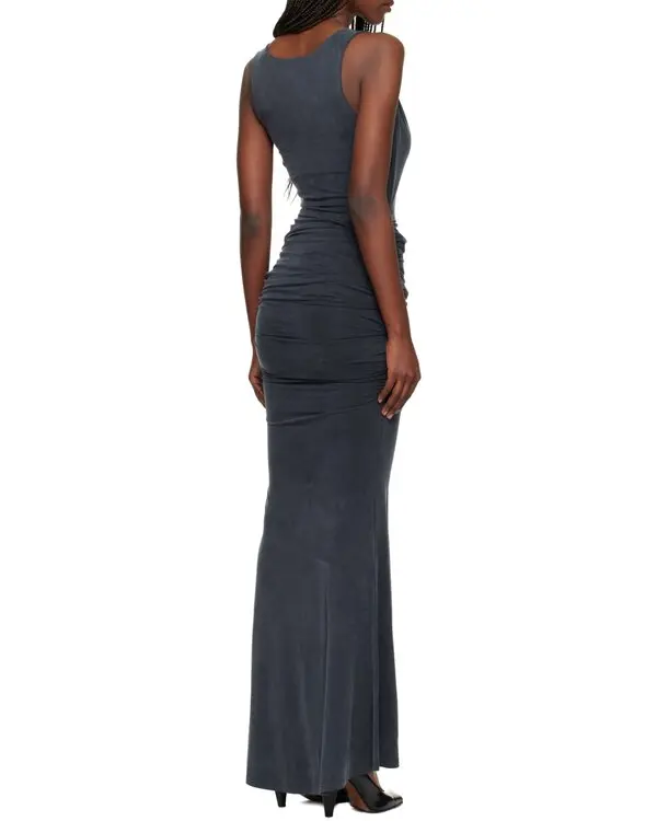 VIVIENNE WESTWOOD Scoop Neck Ruched Maxi Dress - Black
